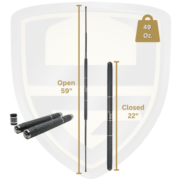Retractable Bo Staff | 4' | 5' Steel Staff | Expandable Self Defense